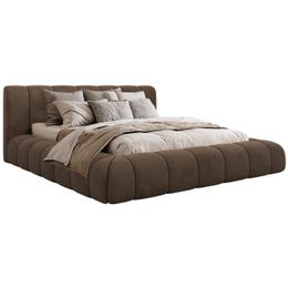 POLSTERBETT NUBEA CLASSIC 140/200 - Braun Velvet - ohne Matratze