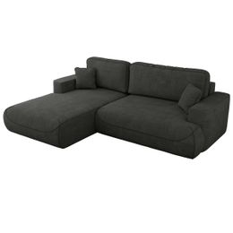 ECKSOFA OVO L Dunkelgrau Struktur - Links Seite