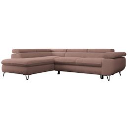 ECKSOFA PEDRO L Rosa Boucle - Links Seite