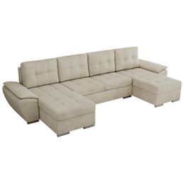 WOHNLANDSCHAFT UMBRIA U Beige Velvet