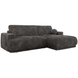 ECKSCHLAFSOFA RINA L Grau Cord - rechts