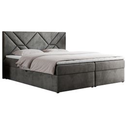 BOXBETT NEOMI 120/200 - Dunkelgrau Velvet - H4 - Visco