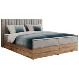 BOXBETT ALBERO 4 - 120/200 Hellgrau Velvet - H3