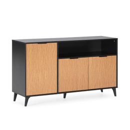 SIDEBOARD Denis, Schwarz/Holzfarbe