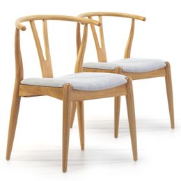 STUHL 2er-Set Rustic Farbe Eiche