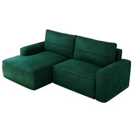 ECKSOFA BELLUNO L Dunkelgr&uuml;n Velvet - Links