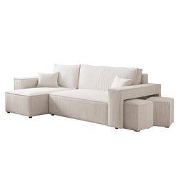 Fun M&ouml;bel ECKSOFA Adara Inkl. Hocker