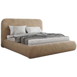 POLSTERBETT BENEA CLASSIC 180/200 - Beige Pl&uuml;sch - ohne Matratze