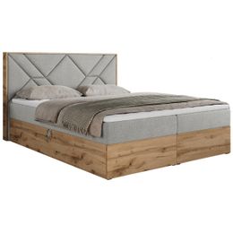 BOXBETT GUNAR - 120/200 Hellgrau Struktur - H3