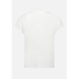 BETTY & CO Kurzarmshirt BETTY & CO "Damen mit V-Ausschnitt", Damen, Gr. XL, rohwei&szlig;, Obermaterial: 100% Baumwolle, gerade normal, Neckholder, Shirts