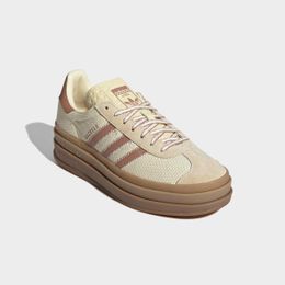 Plateausneaker adidas originals "GAZELLE BOLD W", Damen, Gr. 36, warm vanilla, clay strata, cream wei&szlig;, Leder, Schuhe Plateausneaker