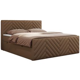 BOXBETT PARIS DUO 120/200 - Braun Kunstleder - H4