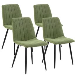 STUHL 4er-Set Sagi Gr&uuml;nstoff