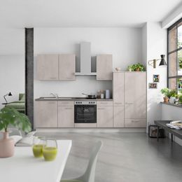 Nobilia K&uuml;chenblock Riva Low m. Ger&auml;ten Grau