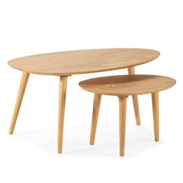 COUCH-/BEISTELLTISCH-SET Eclipse Eichenfarbe