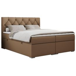 BOXBETT ALDA 120/200 Braun Kunstleder - H4