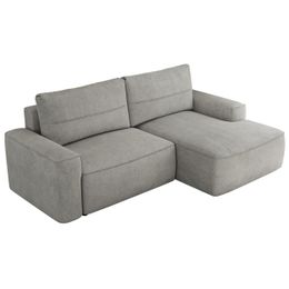 ECKSOFA BELLUNO L Hellgrau Strukture - Rechts