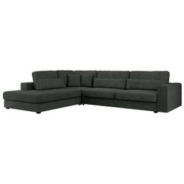 ECKSOFA Savona Dunkelgrau Strukture - links