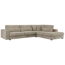 ECKSOFA Savona Hellgrau Cord - rechts