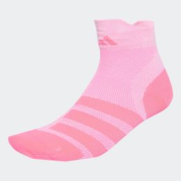 Laufsocken adidas Performance "RUNXADIZEROSOCK", Damen, Gr. L (43/45), wei&szlig; (wei&szlig;, lucid pink, lucid pink), Obermaterial: 78% Polyamid, 17% Polyester, 5% Elasthan, Socken