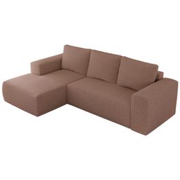 ECKSOFA TRENTINO L Rosa Boucle - Links
