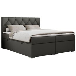 BOXBETT ALDA 120/200 Dunkelgrau Kunstleder - H4
