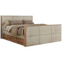 BOXSPRINGBETT ALBERO 2 KING DUO 160/200 Beige Velvet - H3