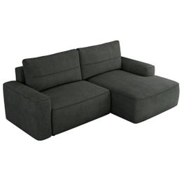 ECKSOFA BELLUNO L Dunkelgrau Strukture - Rechts