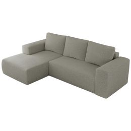 ECKSOFA TRENTINO L Hellgrau Boucle - Links