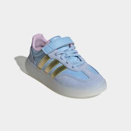 Sneaker adidas Sportswear "BARREDA DECODE ANNA EL C", M&auml;dchen, Gr. 32, glow blau, gold metallic, ice lavender, Leder, Textil, Schuhe Sneaker, Frozen, f&uuml;r Kinder & Jugendliche