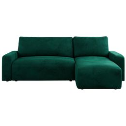 ECKSOFA ARGOS Dunkelgr&uuml;n Velours