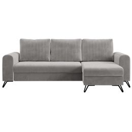 ECKSOFA Axel Velvet Hellgrau