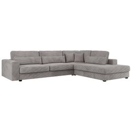 ECKSOFA Savona Grau Cord - rechts