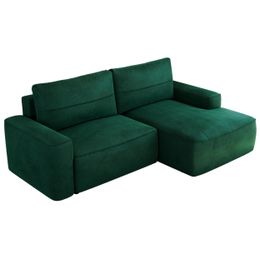 ECKSOFA BELLUNO L Dunkelgr&uuml;n Velvet - Rechts