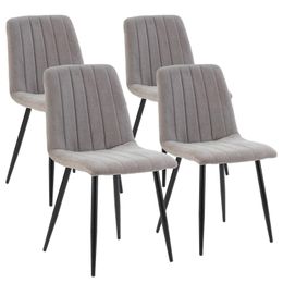 STUHL 4er-Set Sagi grauem Stoff