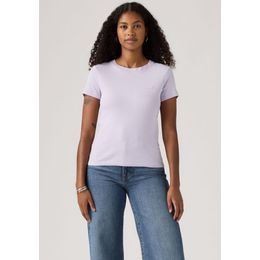 Levi's T-Shirt LEVI'S "ESSENTIAL HM SS TEE", Damen, Gr. M (38), thistle, Jersey, Obermaterial: 100% Baumwolle, slim fit, Rundhals, Shirts T-Shirt, Taillierter Schnitt