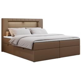 BOXBETT GOLD-5 LED 120/200 Braun Kunstleder - H3