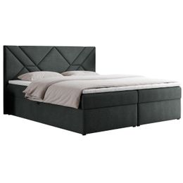 BOXBETT NEOMI 120/200 - Dunkelgrau Strukture - H3 - Visco