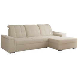 ECKSOFA MADRITO L - Beige Boucle - Rechts