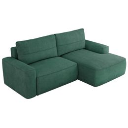 ECKSOFA BELLUNO L Gr&uuml;n Strukture - Rechts