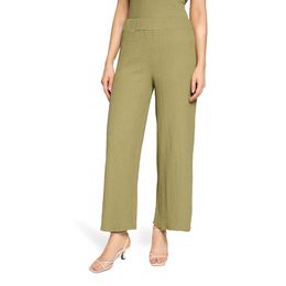 Culotte Betty Barclay "Damen mit Gummizug", Damen, Gr. 36, Normalgr&ouml;&szlig;en, gr&uuml;n (soft olive), Obermaterial: 95% Polyester, 5% Elasthan, gerade 3/4-L&auml;nge, Hosen Culotte