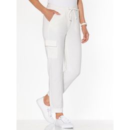 Sweathose Classic Basics, Damen, Gr. 40, Normalgr&ouml;&szlig;en, beige (ecru), 50% Baumwolle, 50% Polyester, unifarben, Hosen Sweathose