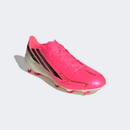 Fu&szlig;ballschuh adidas Performance "F50 HYPERFAST LEAGUE, FESTE B&Ouml;DEN", Damen, Gr. 45, solar turbo, core schwarz, gold metallic, Synthetik, Schuhe Fu&szlig;ballschuh, Au&szlig;ensohle f&uuml;r Rasen und feste B&ouml;den