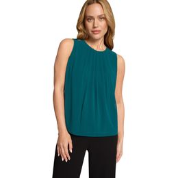 Blusentop Zero "Damen mit Rundhalsausschnitt", Damen, Gr. 34, reflecting pond, Chiffon, Obermaterial: 100% Polyester. Besatz: 63% Polyacryl, 37% Polyamid. F&uuml;llung:, durchscheinend, figurumspielend normal, Rundhals, Blusen Blusentop