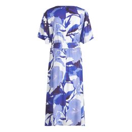 Sommerkleid Betty Barclay "Damen mit Rundhalsausschnitt", Damen, Gr. 48, Normalgr&ouml;&szlig;en, blau (wei&szlig;, blau), Obermaterial: 100% Viskose, figurumspielend lang, Rundhals, Kleider Sommerkleid