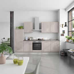 Nobilia K&uuml;chenblock Riva Low m. Ger&auml;ten Grau