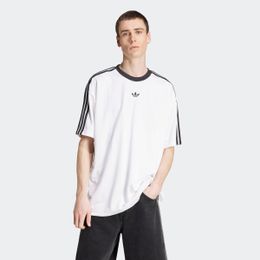 T-Shirt adidas originals "JACQUARD JERSEY", Herren, Gr. XL, schwarz-wei&szlig; (wei&szlig;, schwarz), Obermaterial: 100% Polyester, Rundhals, Shirts T-Shirt, lockere Passform, Rundhalsausschnitt, mit klassischem Trefoil Logo