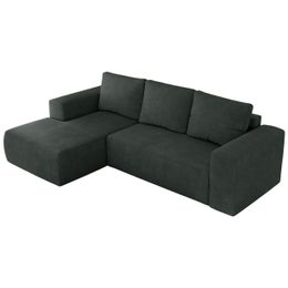 ECKSOFA TRENTINO L Dunkelgrau Stukture - Links