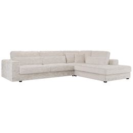 ECKSOFA Savona Beige breiter Cord - rechts
