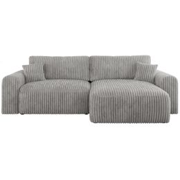 ECKSOFA NELSON Hellgrau Cord